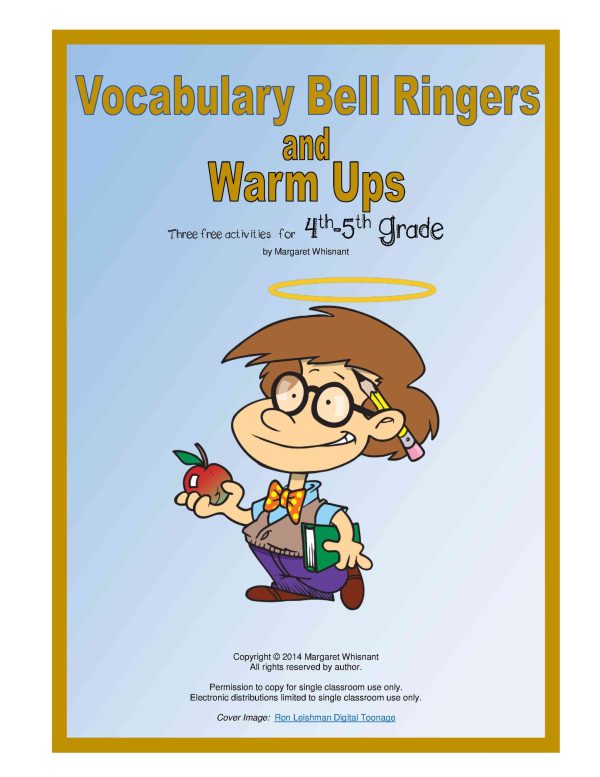 Vocabulary Bell Ringers and Warm-Ups for 4th-5th Grades | Taking Grades ...