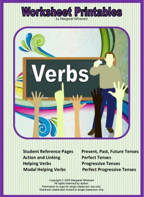 Verbs Study Worksheet Printables 5th, 7th, 8th Grades Tenses